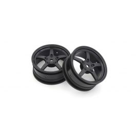 5-Spoke Racing Wheel (Black / 2pcs) FAH705BK - KYOSHO RC