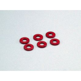 DIS - Aluminum Collar (3x7x1/RED/6Pcs) W0145R - KYOSHO RC